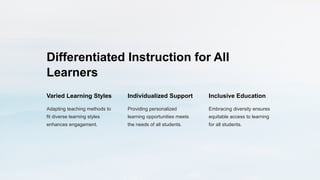principle of teaching presentation that talks about the classroom needs ...