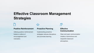 principle of teaching presentation that talks about the classroom needs ...