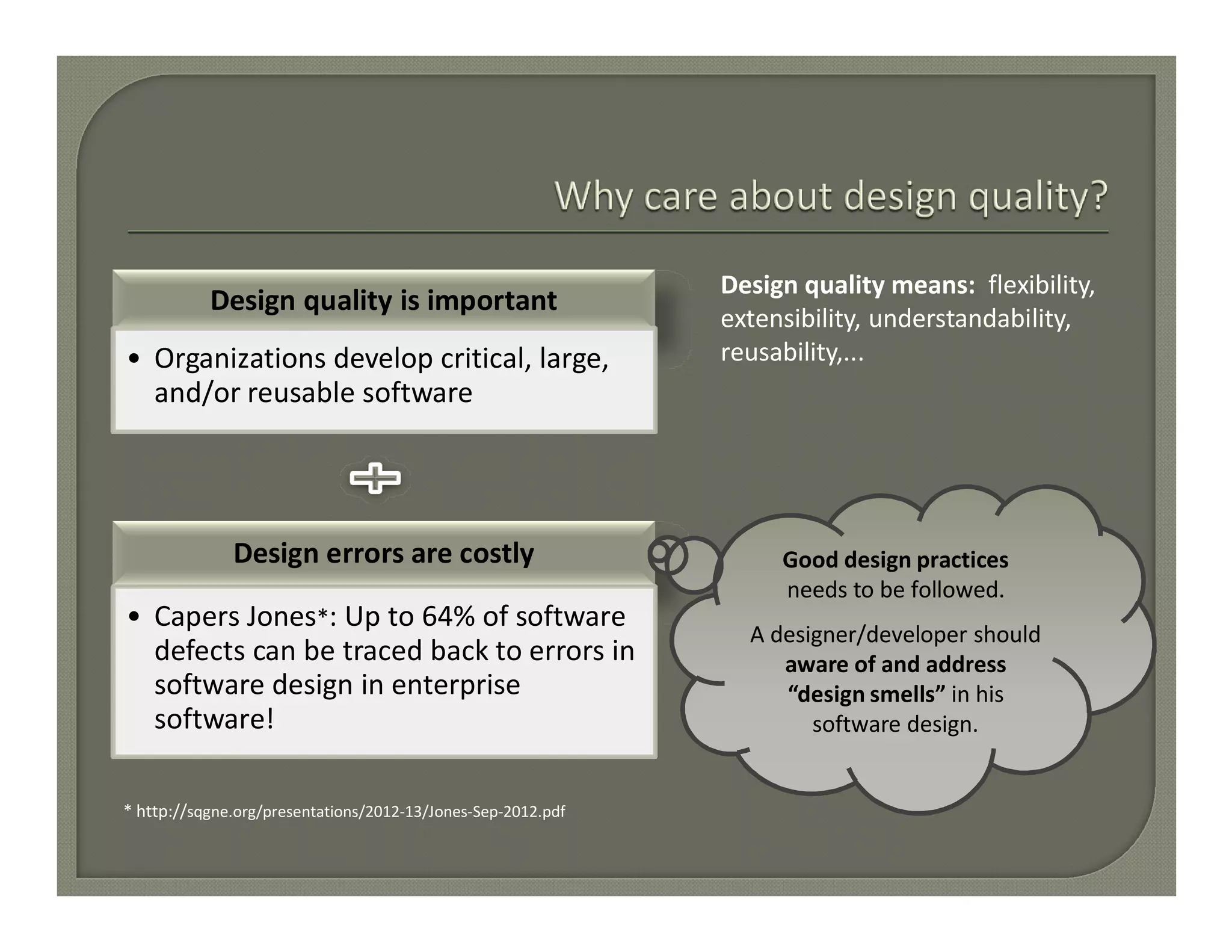 Principle Based Classification Of Design Smells Ppt