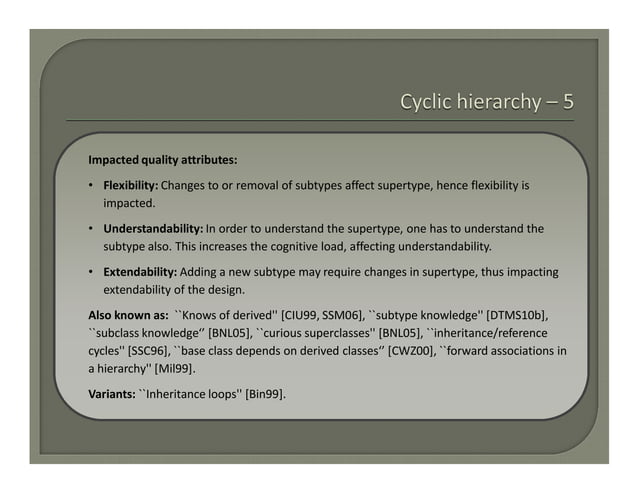 Principle Based Classification Of Design Smells Ppt