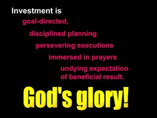 Principle Of Investment | PPT