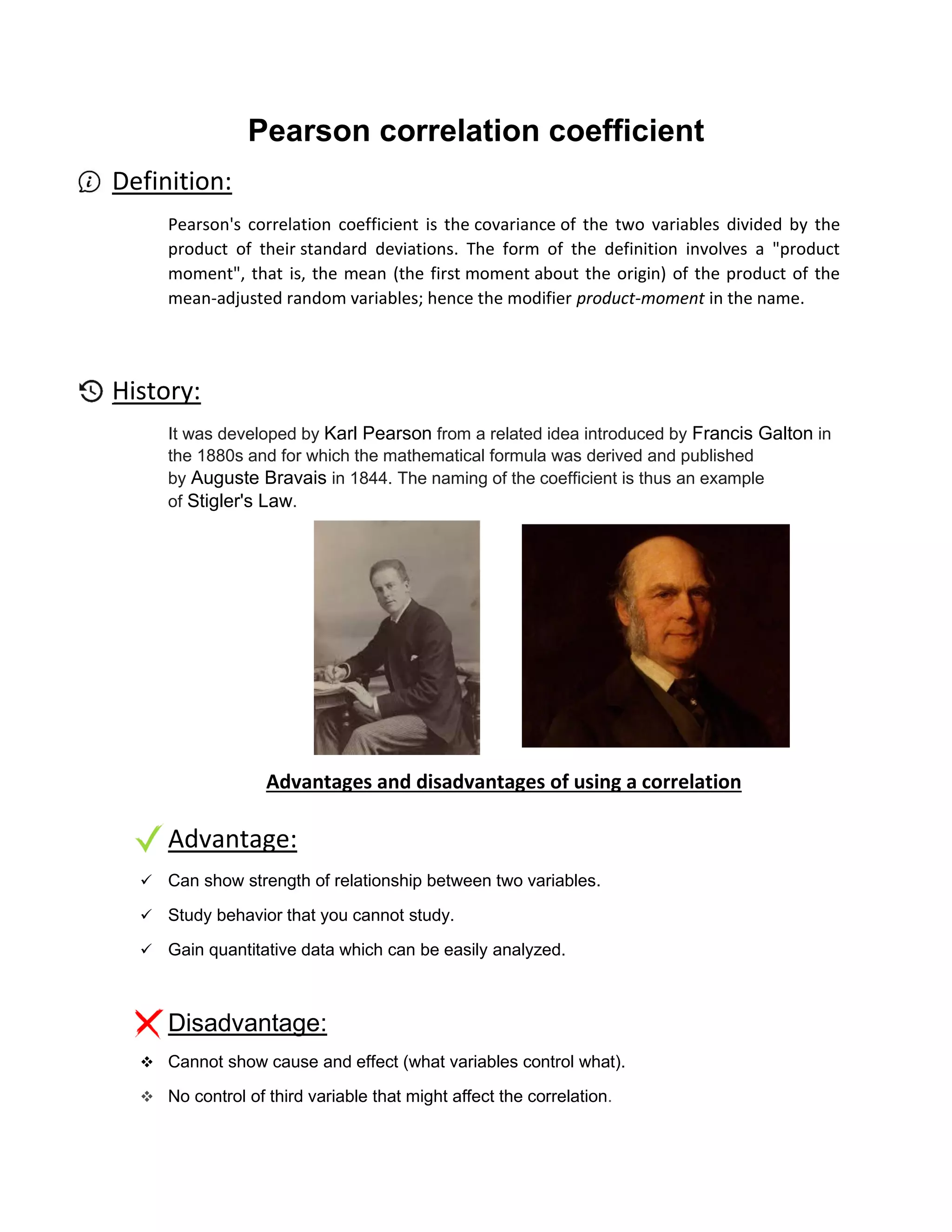 Pearson correlation coefficient and steps | PDF