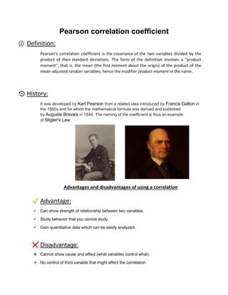 Pearson correlation coefficient and steps | PDF