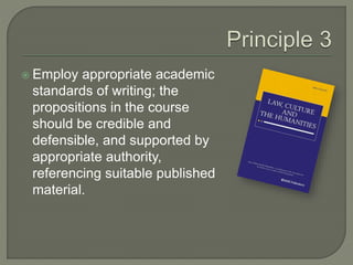 Principle 3 academic standards | PPTX
