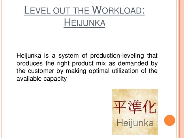 Principle 4 heijunka
