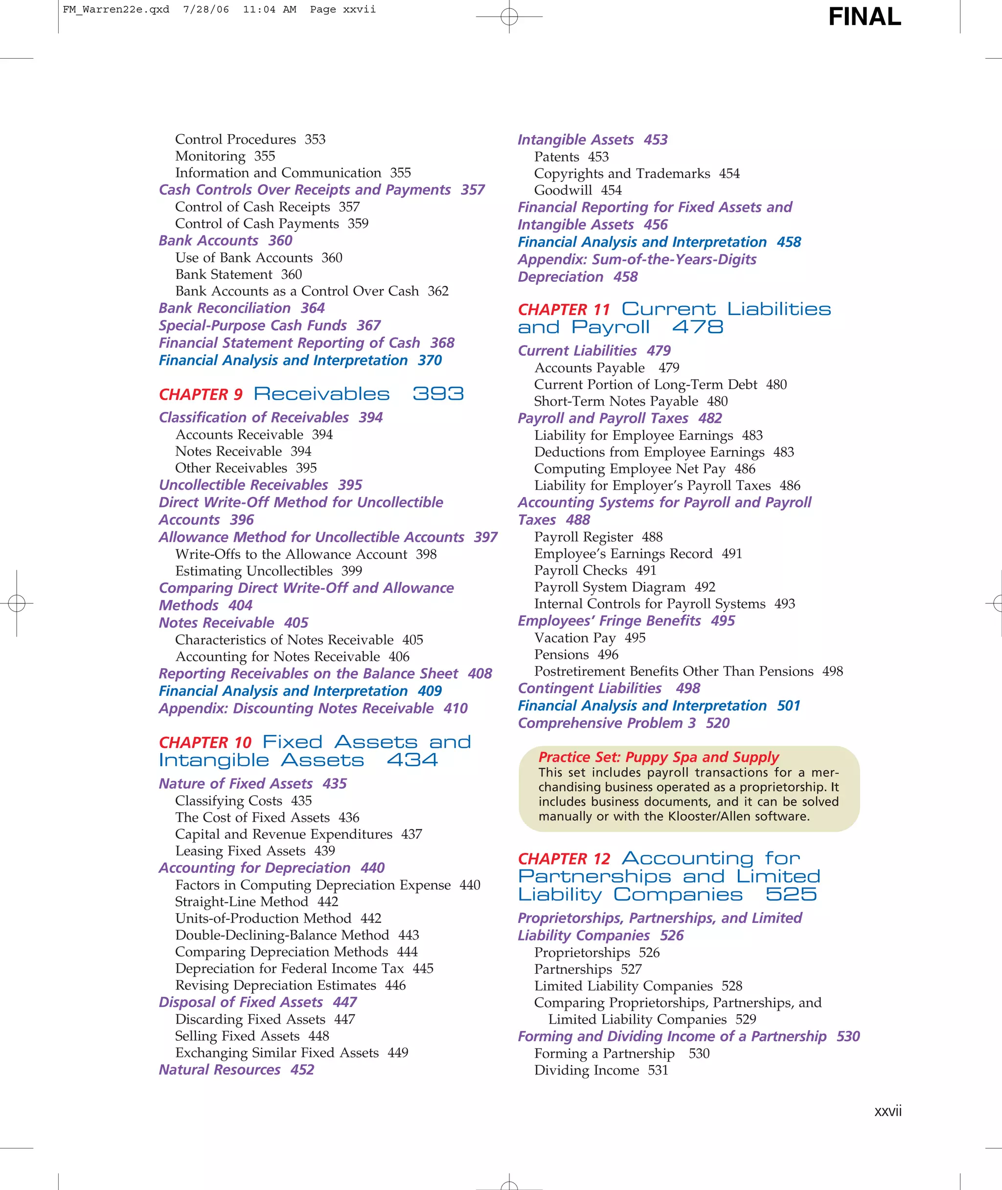 Principle Accounting Warren Reeve Fees 22 edition | PDF