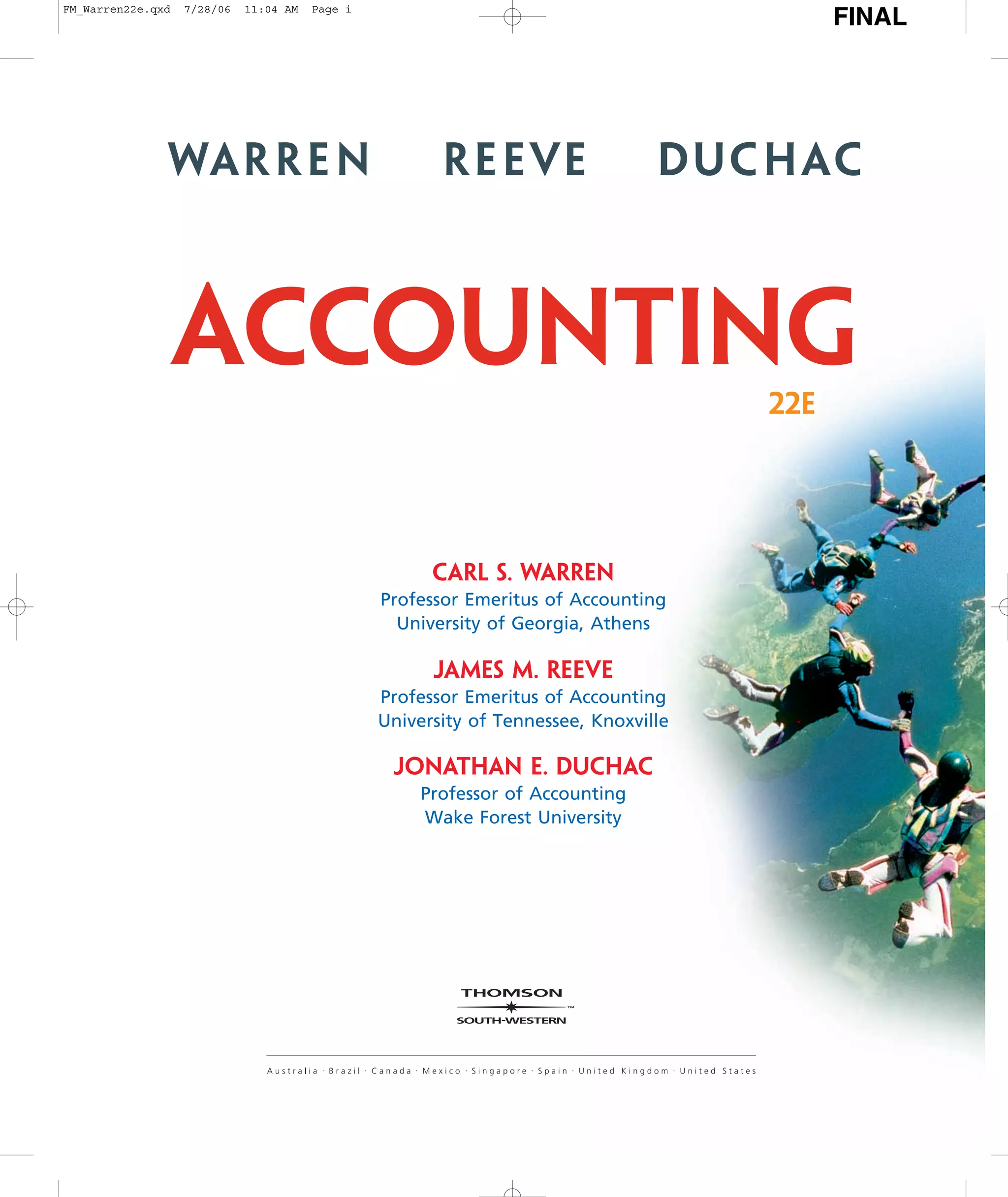 Principle Accounting Warren Reeve Fees 22 edition | PDF