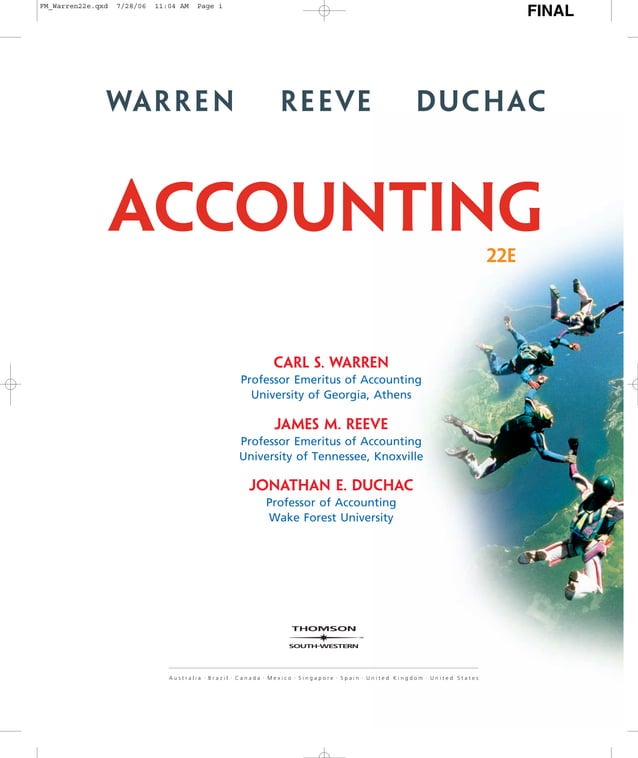 Principle Accounting Warren Reeve Fees 22 edition | PDF