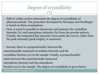 Principle and application of dsc,dta,ftir and x ray diffraction | PPTX