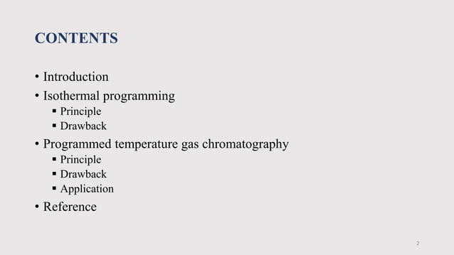 Principle and application of ptgc and isothermal programming | PPT
