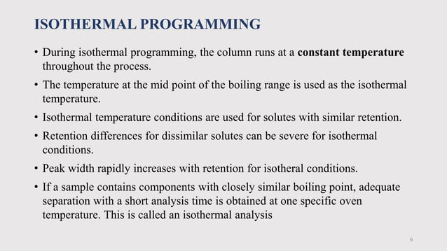 Principle and application of ptgc and isothermal programming | PPT