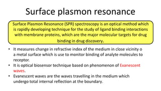principle and application of surface plasmon resonance technique.pptx ...