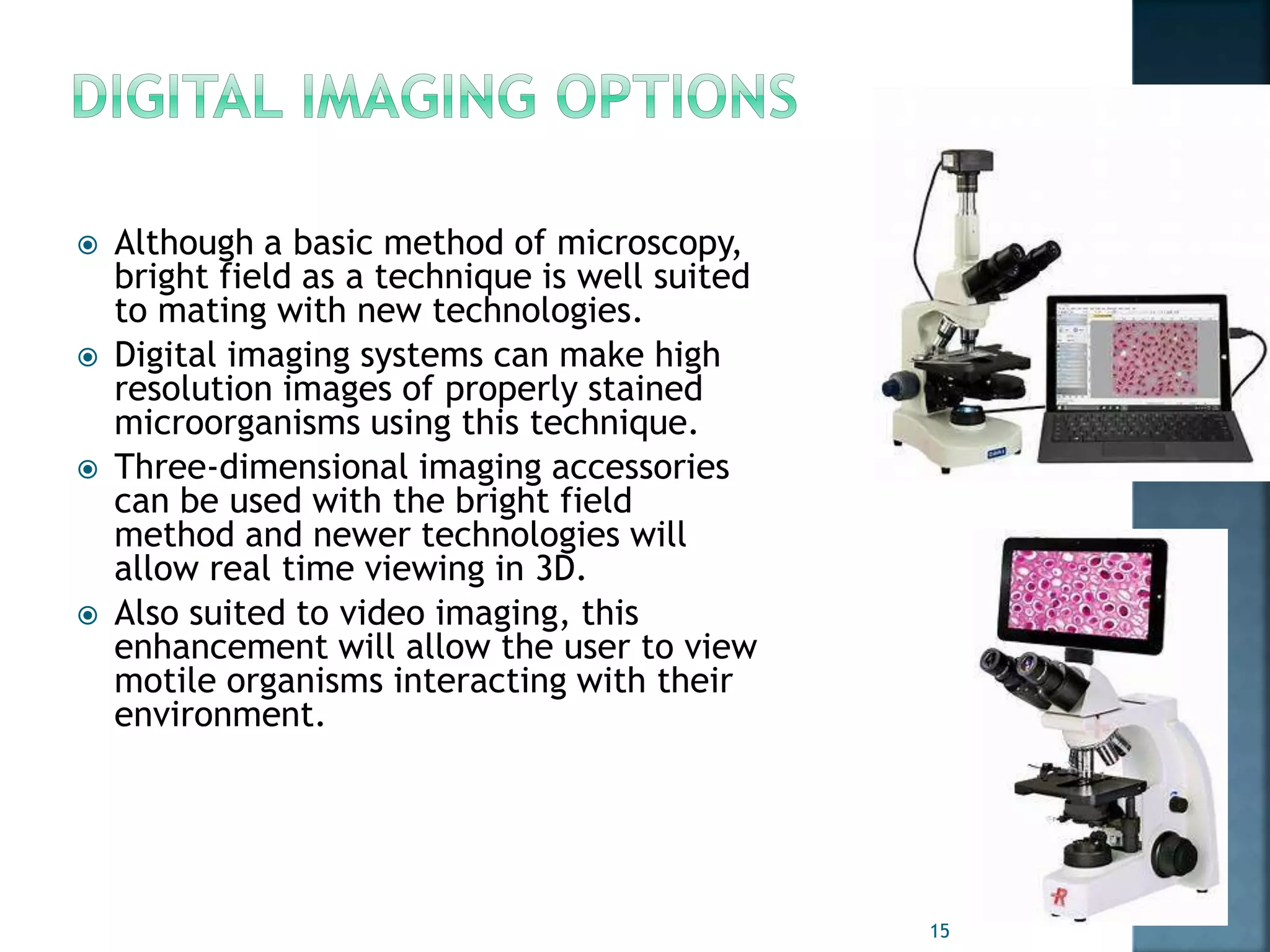Bright field microscopy, Principle and applications | PPTX