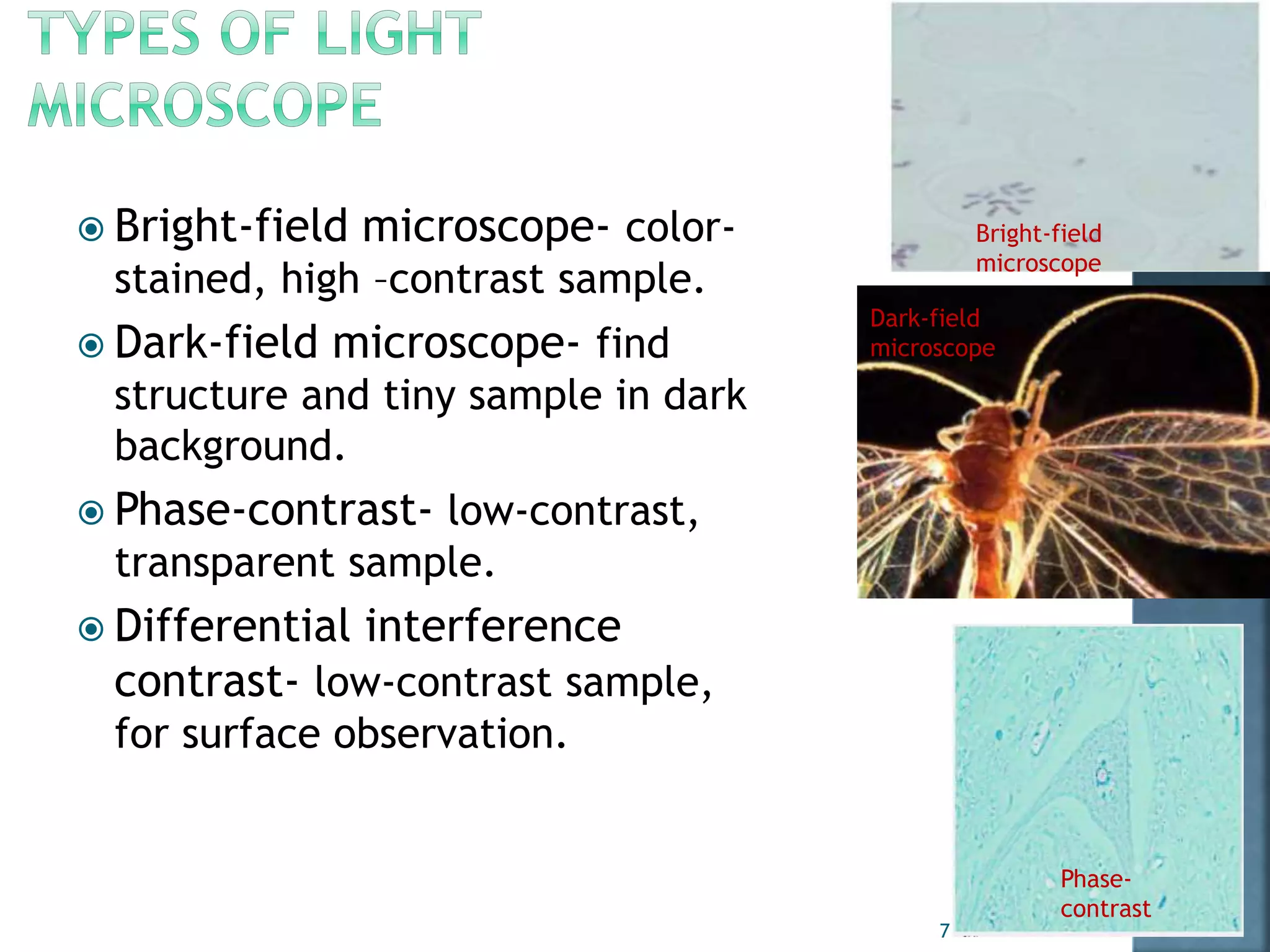 Bright field microscopy, Principle and applications | PPTX