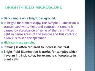Bright field microscopy, Principle and applications | PPTX | Eye and ...