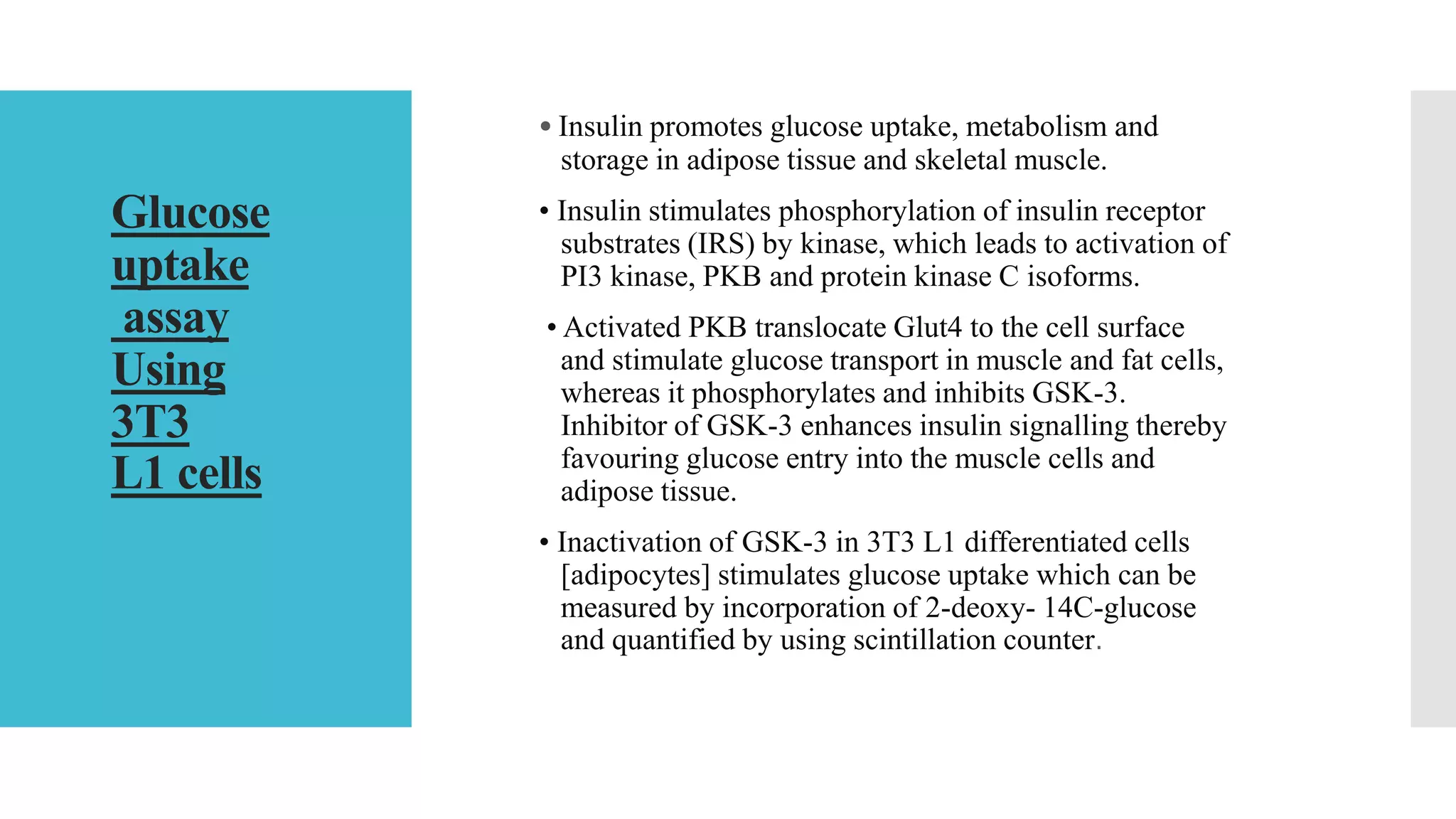 Principle and applications of glucose uptake and calcium influx assay ...