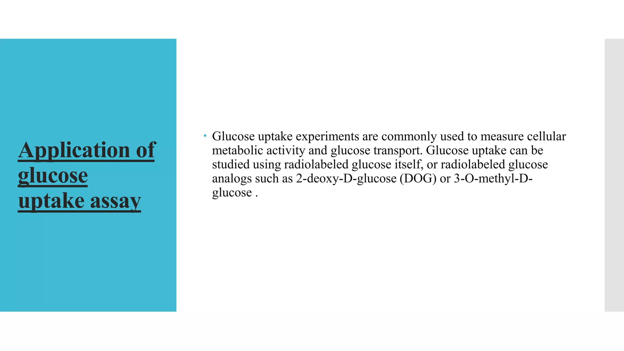 Principle and applications of glucose uptake and calcium influx assay ...