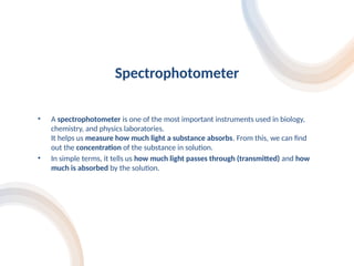 Principle and Applications of pH Meter and Spectrophotometer.pptx