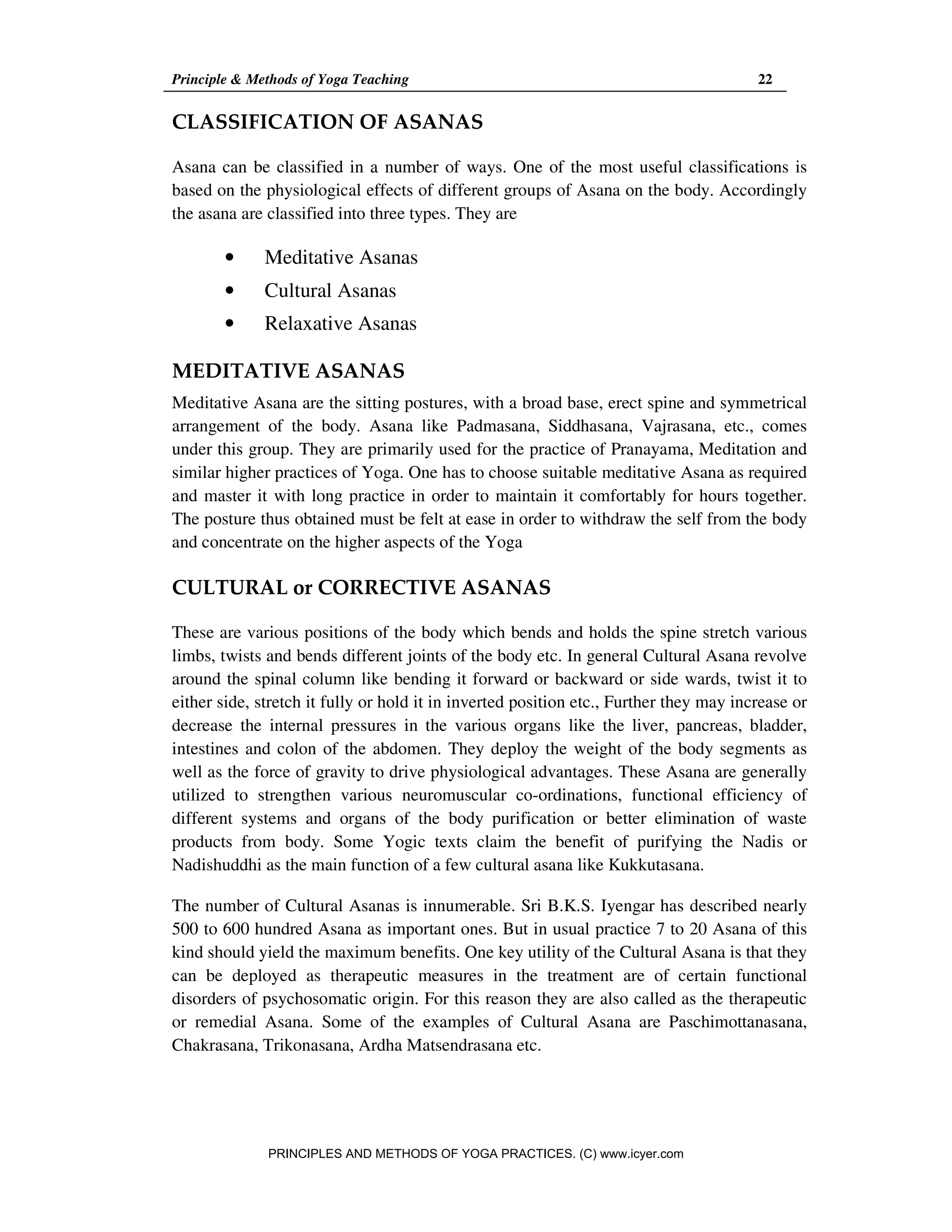 Notes for Principles and Methods of Yoga Practices | PDF