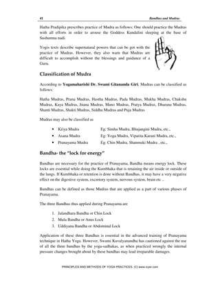 Notes for Principles and Methods of Yoga Practices | PDF