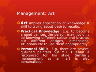 Principle and practices of management ch1 | PPTX