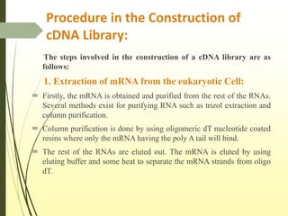 Principle and procedure for making Genomic library and cDNA library.pptx