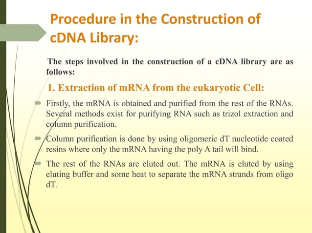 Principle and procedure for making Genomic library and cDNA library.pptx