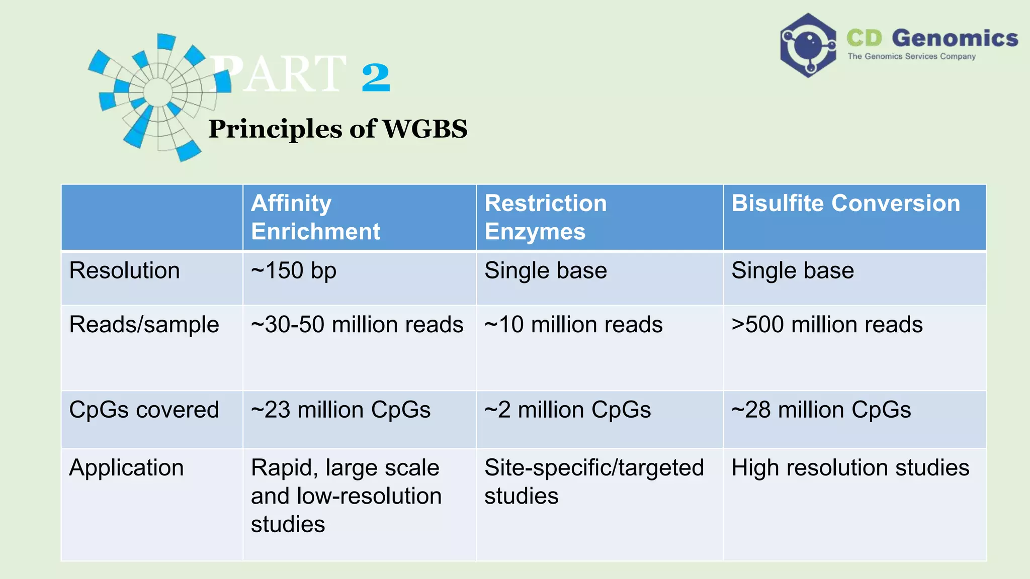 Principle and workflow of whole genome bisulfite sequencing | PPTX