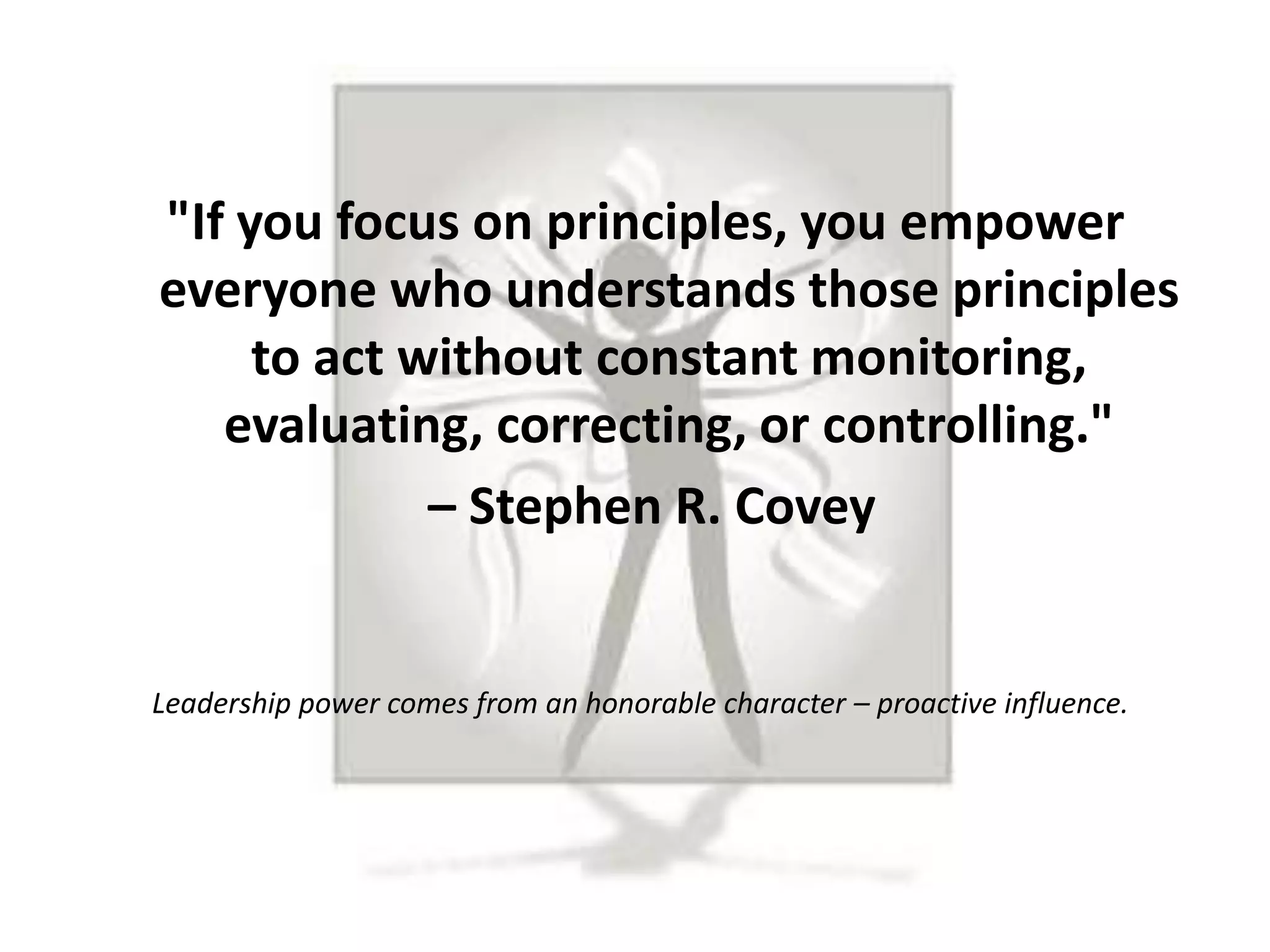 Principle centered leadership | PPTX