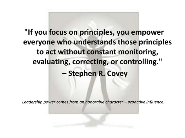 Principle centered leadership | PPTX