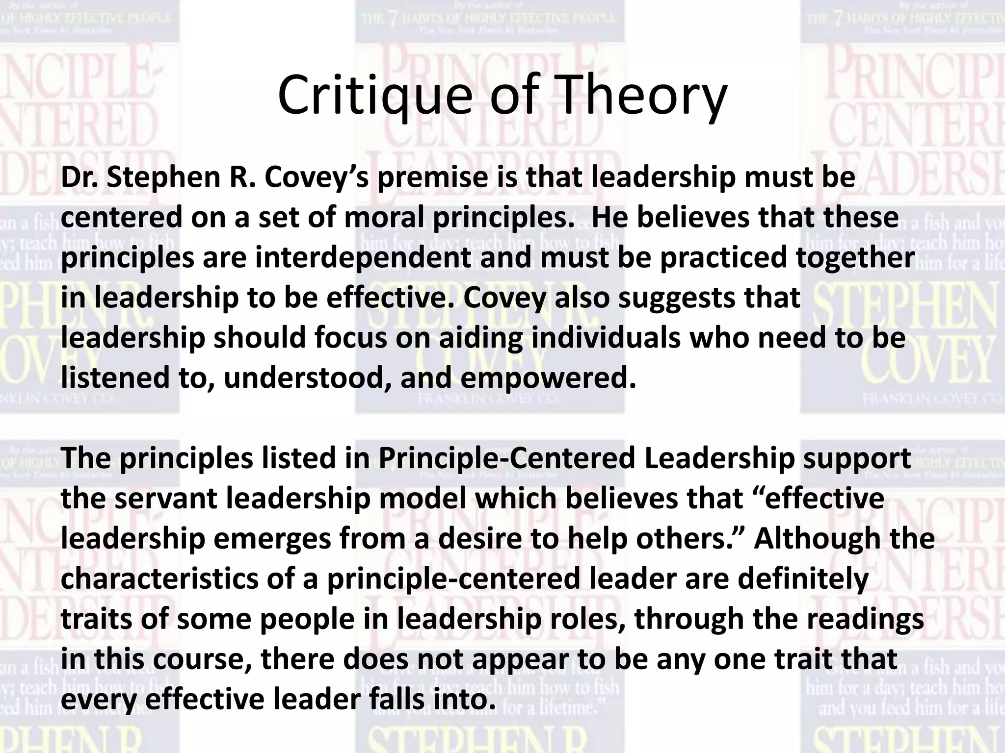 Principle centered leadership | PPTX