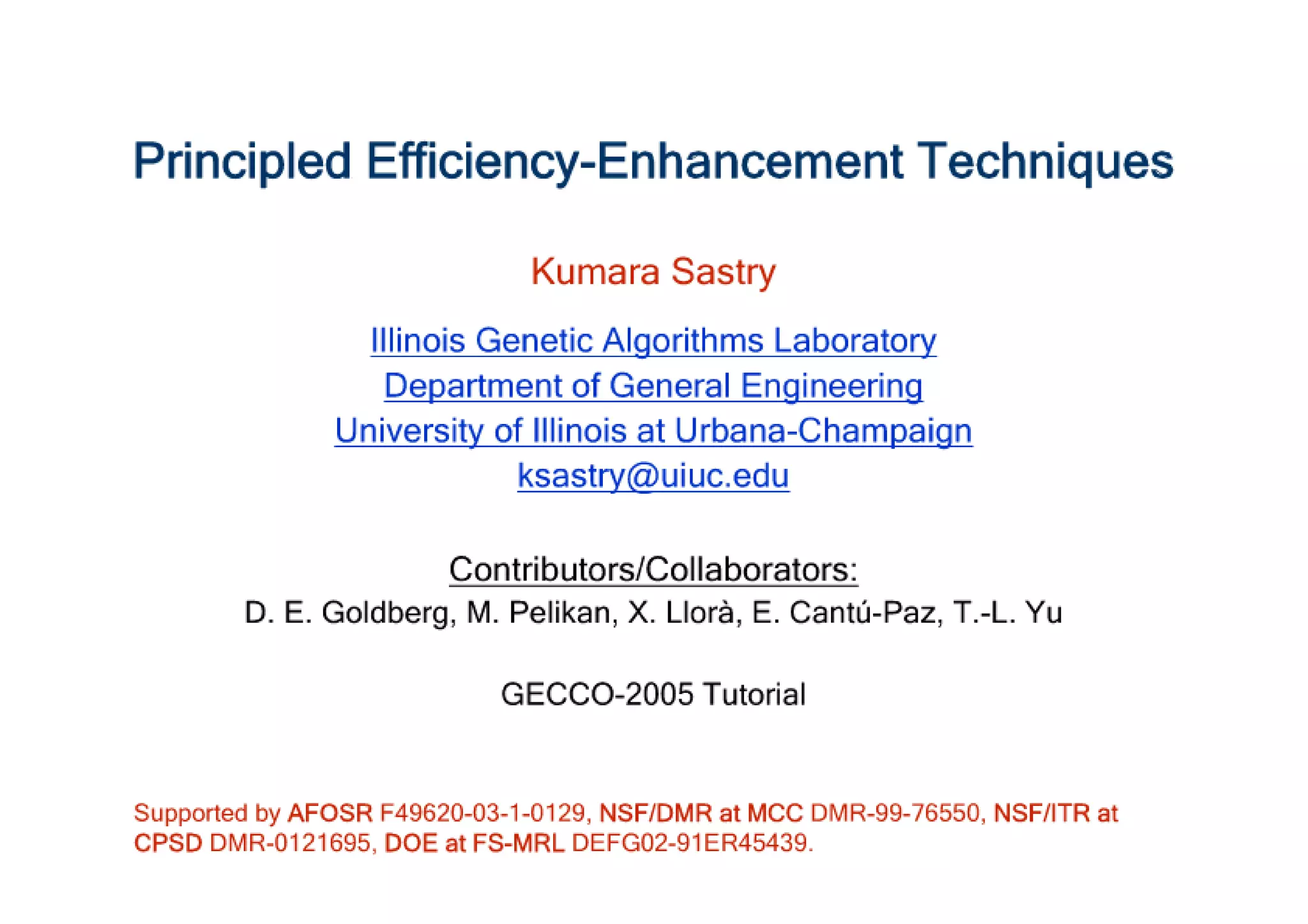 Principled Efficiency Enhancement Techniques | PPT