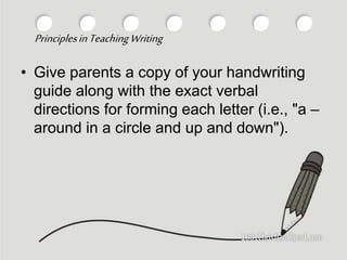 Principle in teaching writing (Penmanship) | PPTX