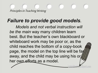 Principle in teaching writing (Penmanship) | PPTX
