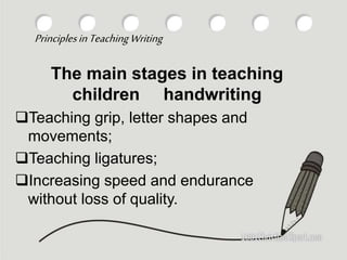 Principle in teaching writing (Penmanship) | PPTX