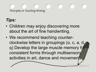 Principle in teaching writing (Penmanship) | PPTX