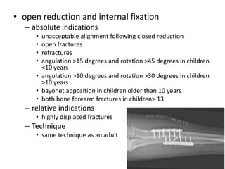 Principle management fracture forearm (shaft and distal end radius) in ...