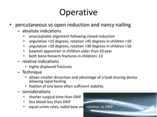 Principle management fracture forearm (shaft and distal end radius) in ...