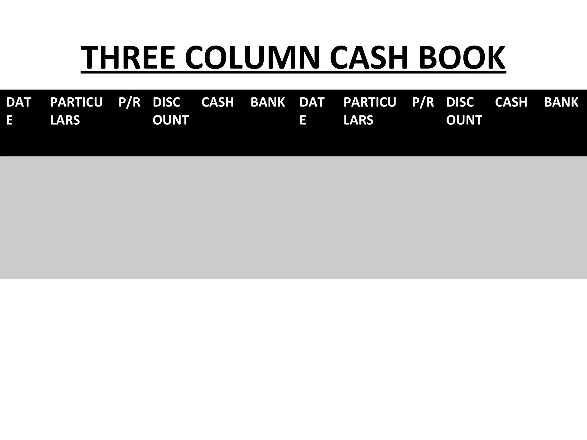 Principle Of Accounting Cash Book | PPT