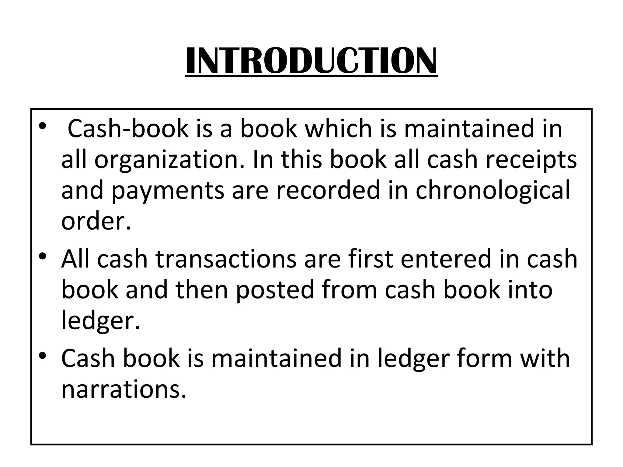 Principle Of Accounting Cash Book | PPT