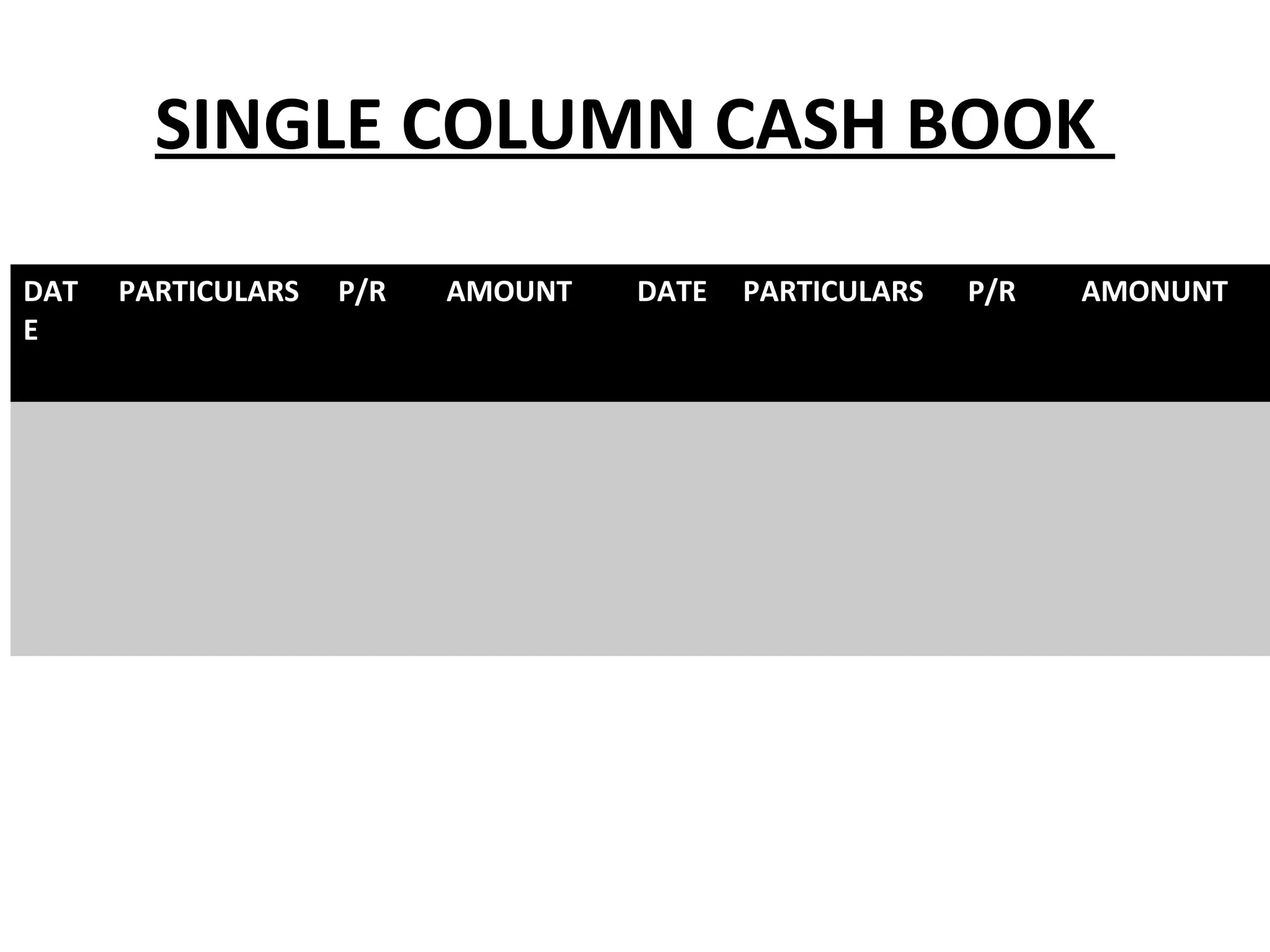 Principle Of Accounting Cash Book | PPT