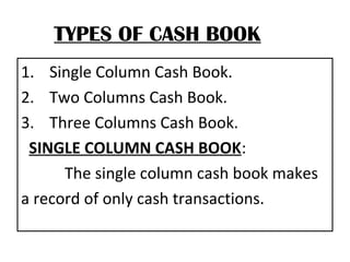 Principle Of Accounting Cash Book | PPT