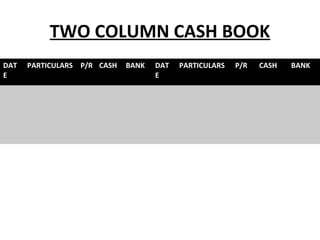 Principle Of Accounting Cash Book | PPT