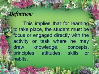 Principle of active involvement | PPTX