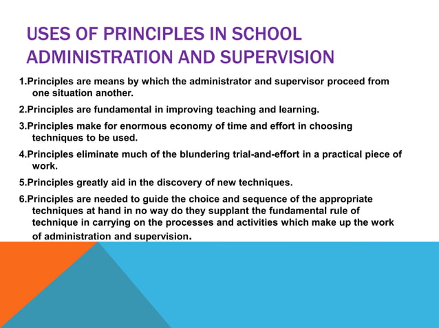 Principle of Administration And Supervision | PDF | Professional School ...