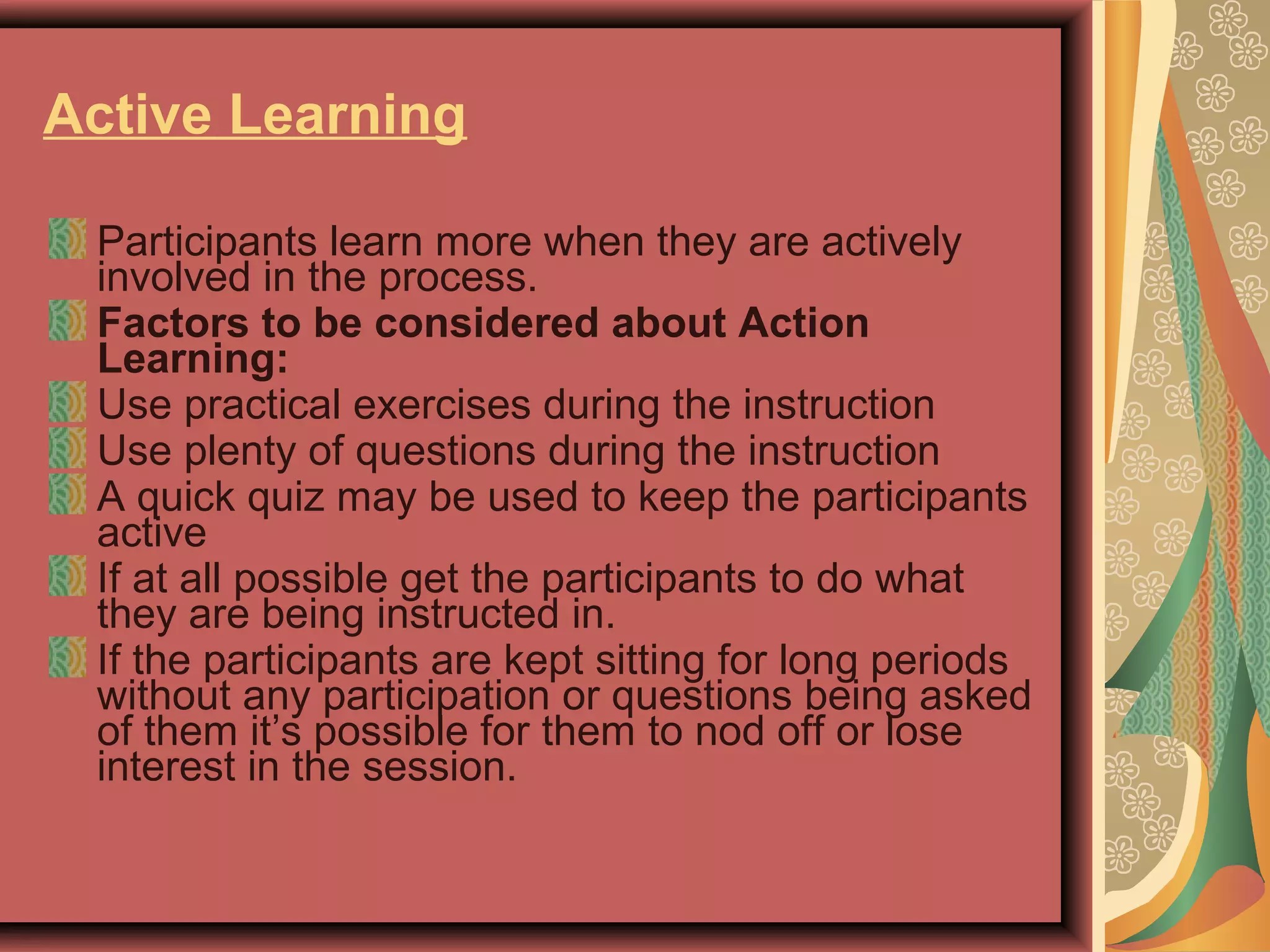 Principle of adult learning | PPT