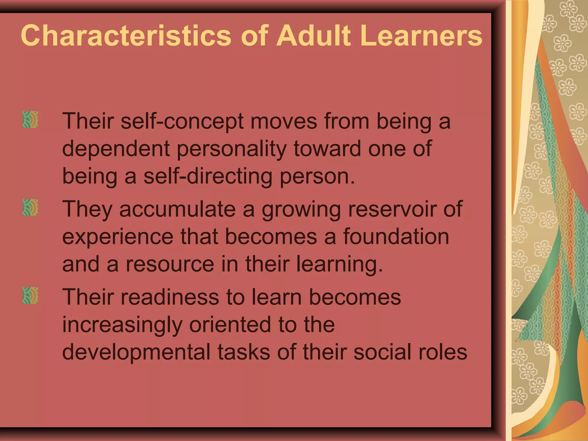 Principle of adult learning | PPT