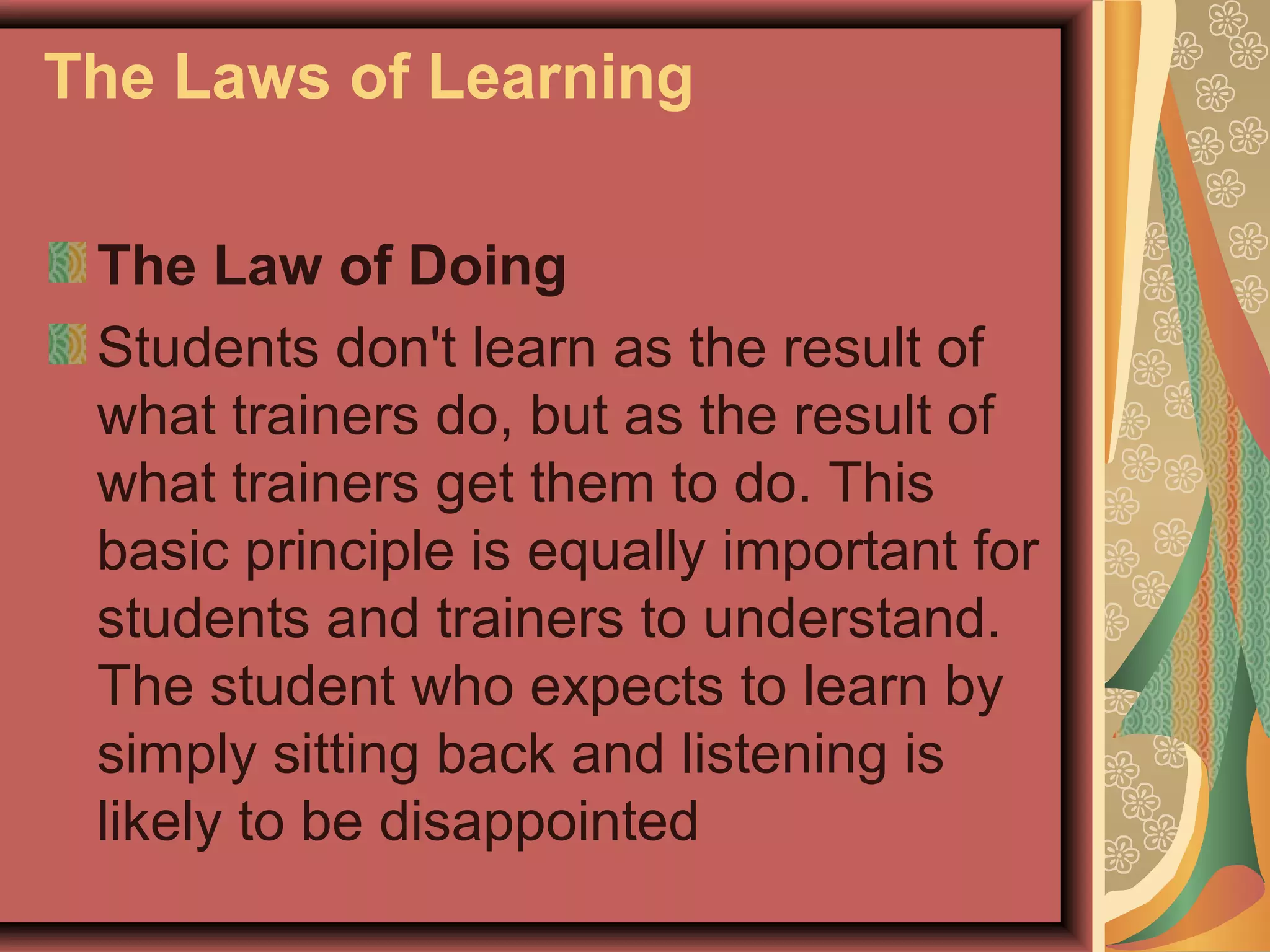Principle of adult learning | PPT
