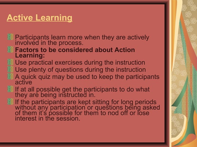 Principle of adult learning | PPT