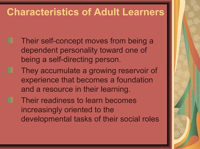 Principle of adult learning | PPT